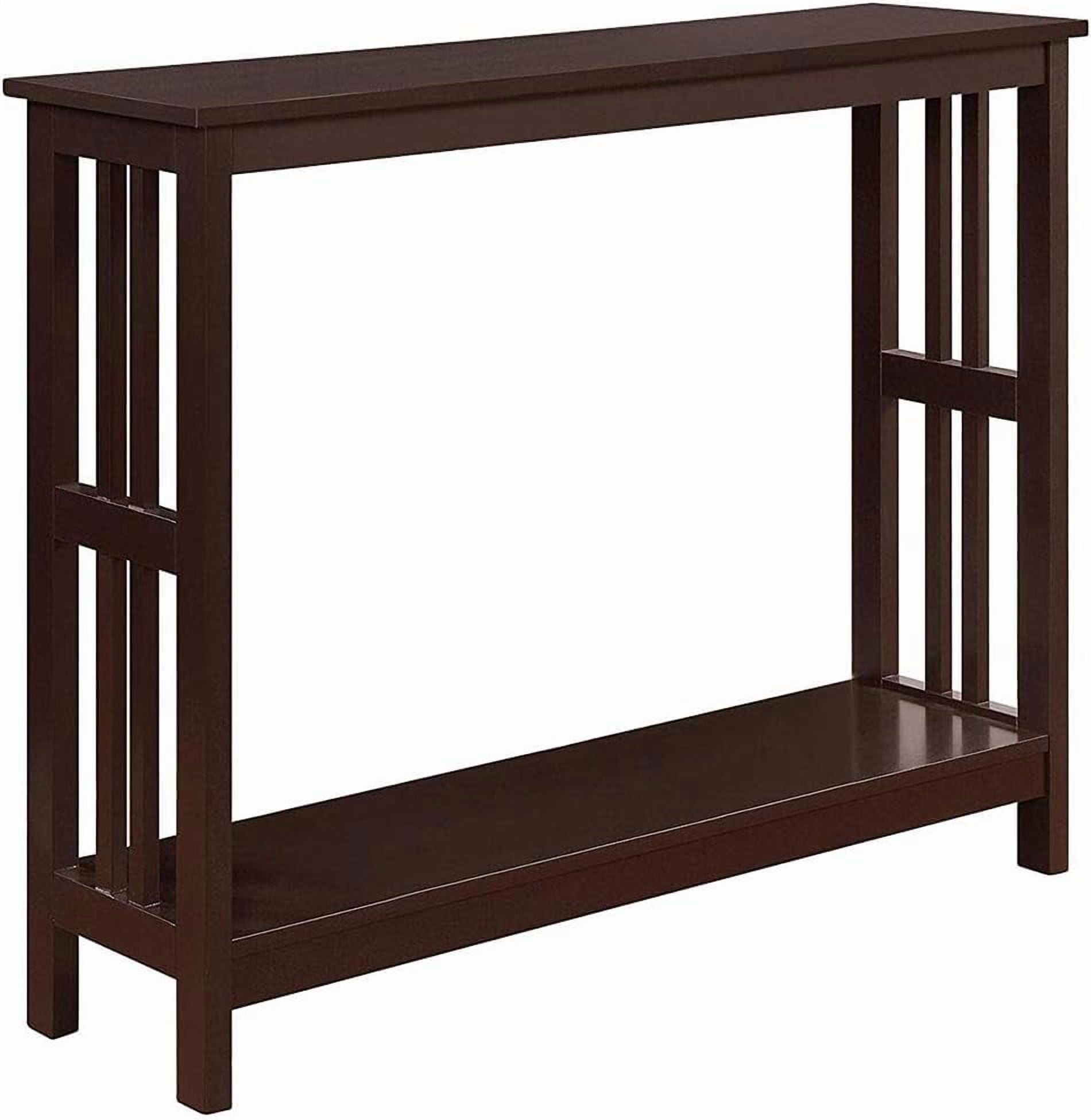 **mission console table with shelf, espresso - Walmart.com