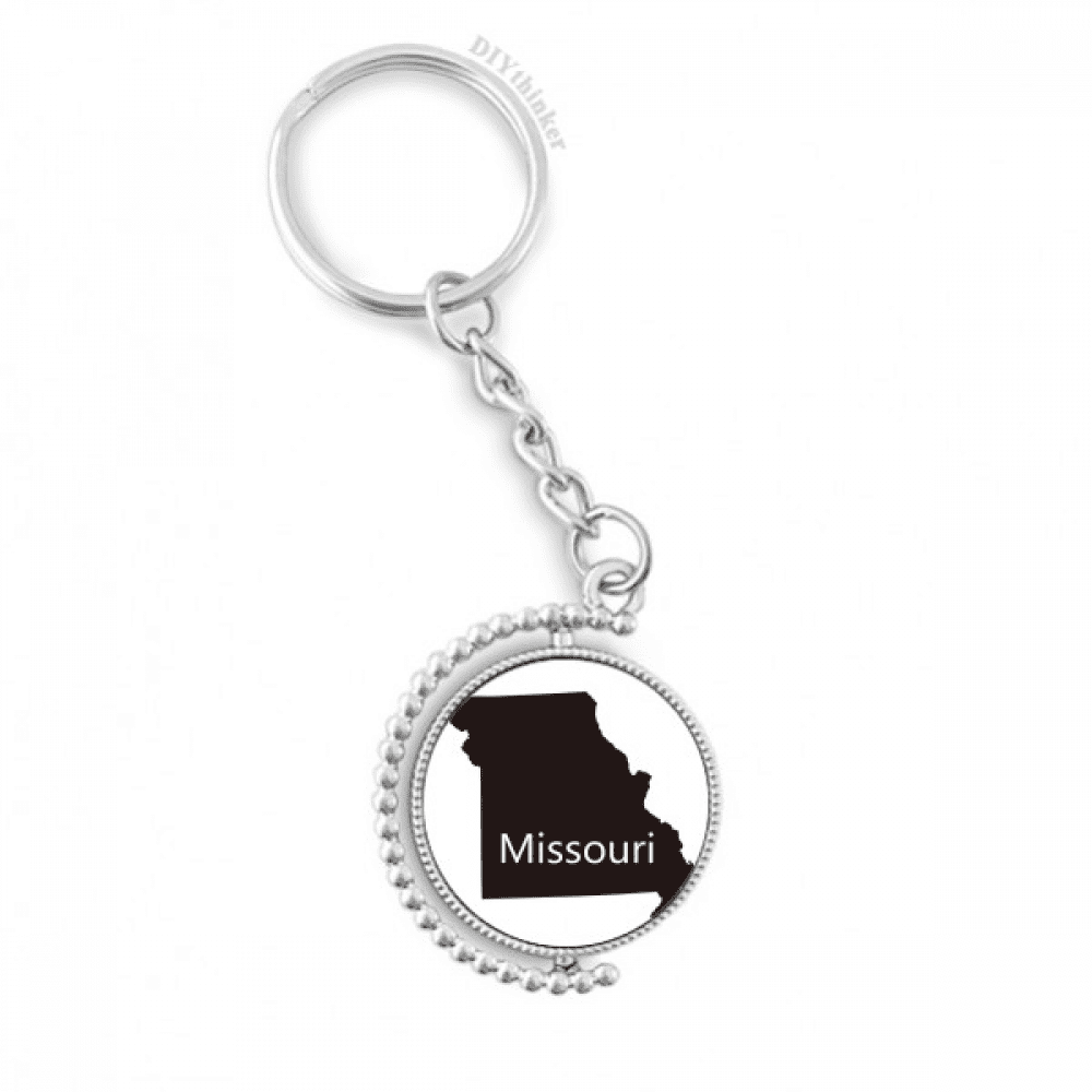 missouri ameusa map outline rotatable keyholder disc accessories chain ...