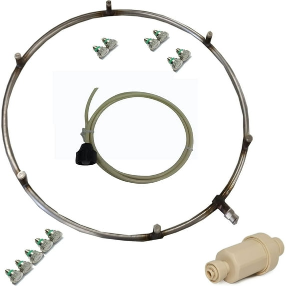 mistcooling Misting Fan Systems (Stainless Steel Ring - 4 Nozzles Ring ...