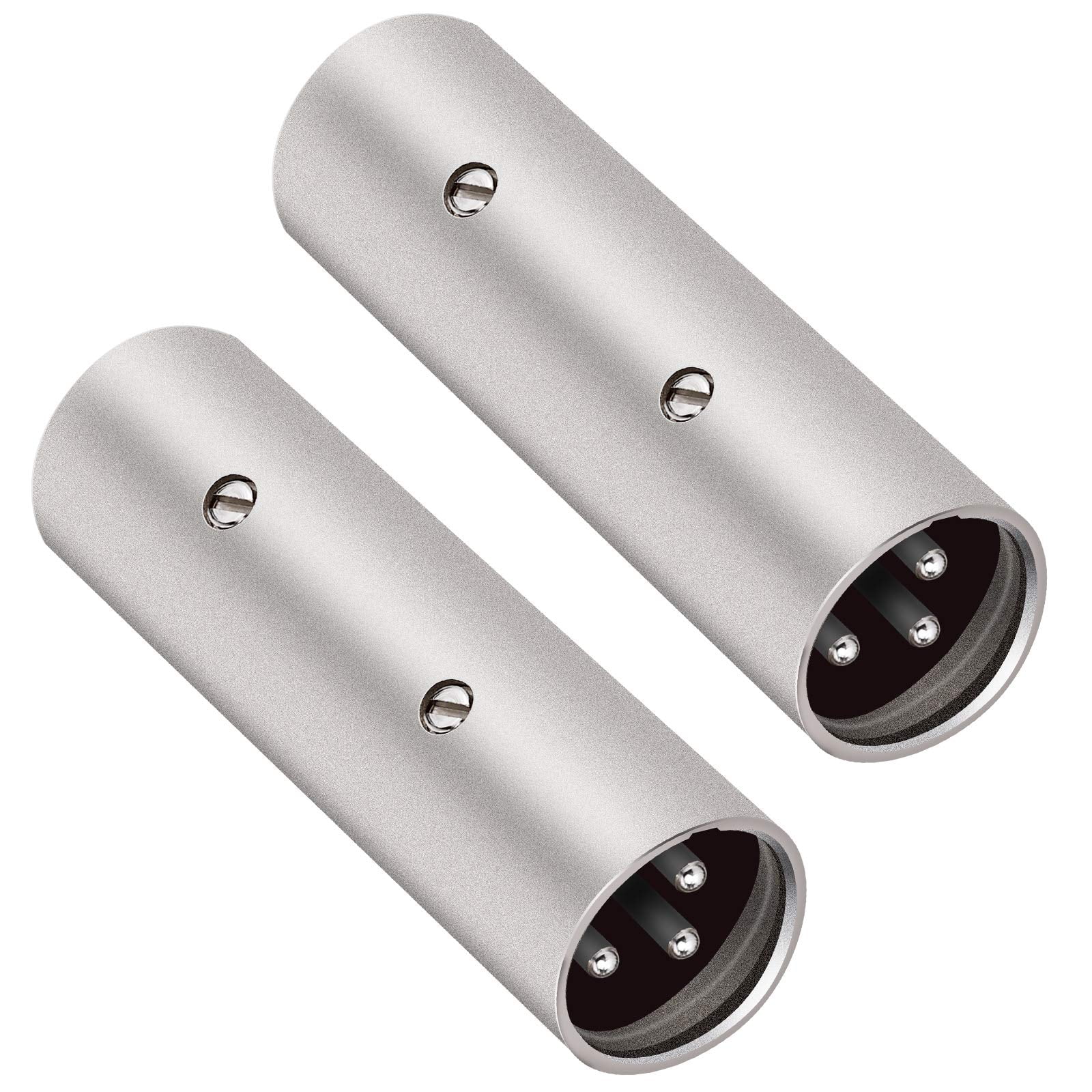 mistyhony 3-Pin XLR Male to Male Adapter - 2 Pack Gender Changer ...