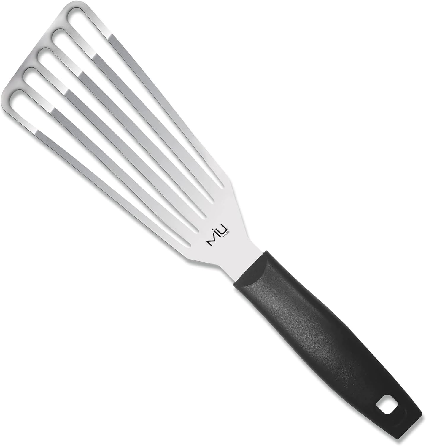 miu fish spatula stainless steel, slotted flexible metal, lightweight ...