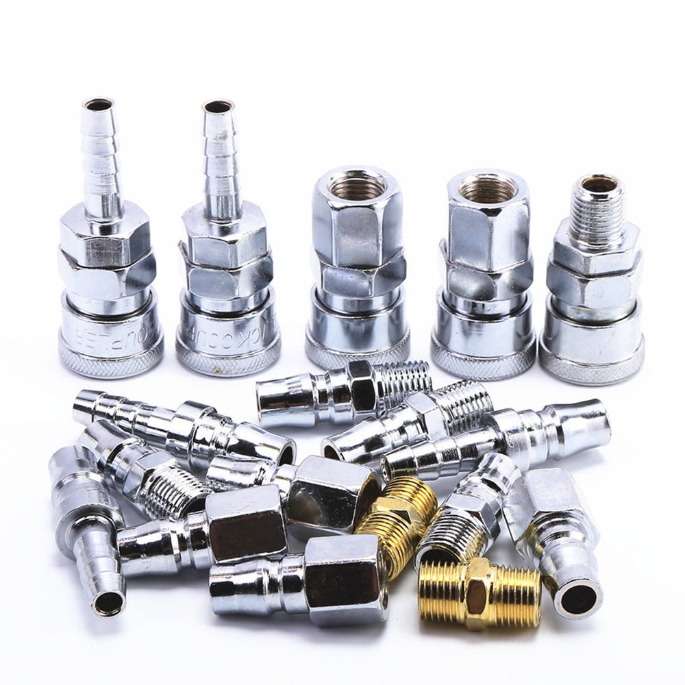 miuline 18 PCS Air Couplers 1/4" BSP Quick Coupling Male/Female ...