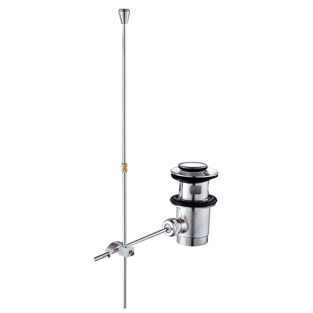 miuline Trash Can With Lever Overflow Sink Drain Valve Chrome Eccentric ...