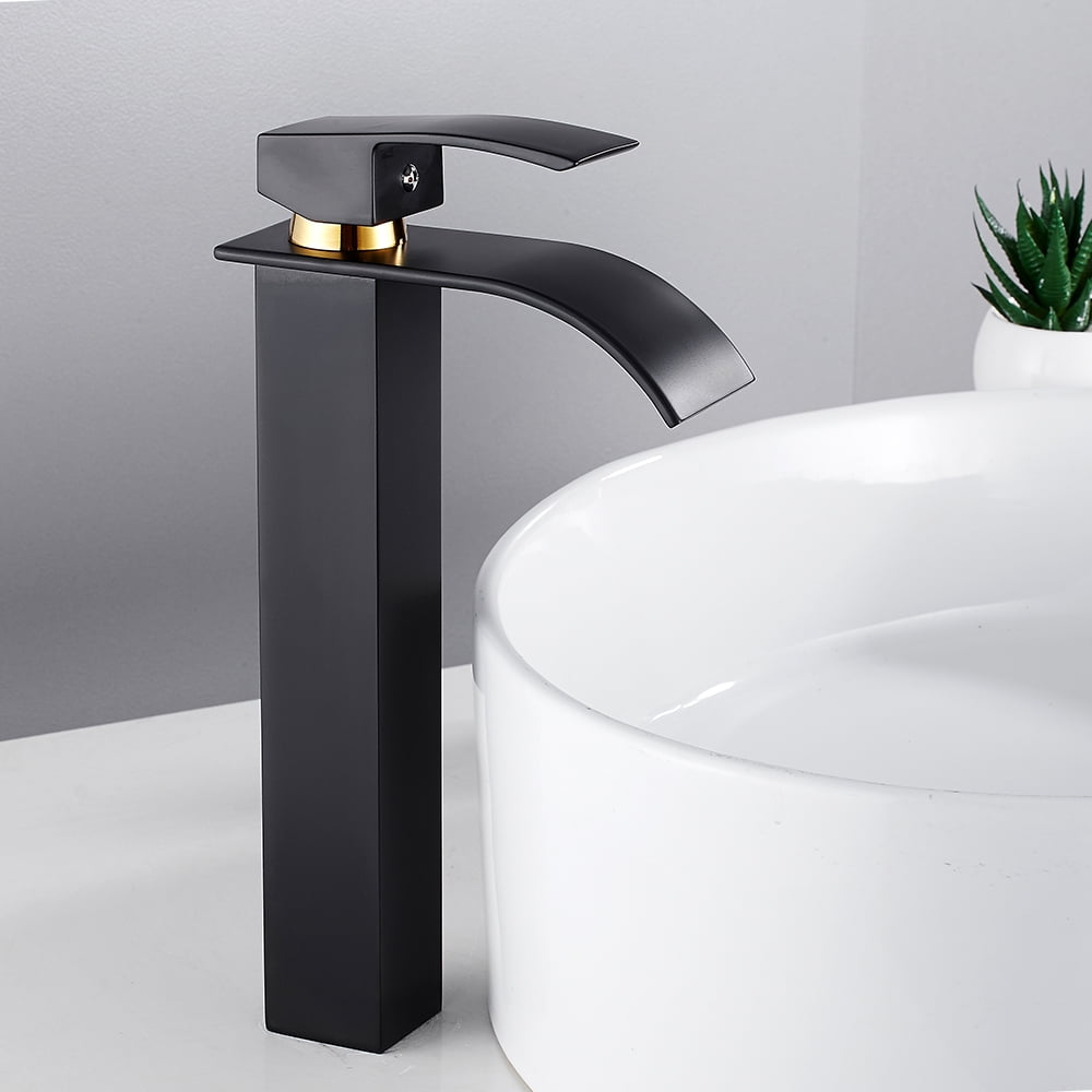 miuline Waterfall Bathroom Mixer Tap Single Hole Single Lever Chrome ...