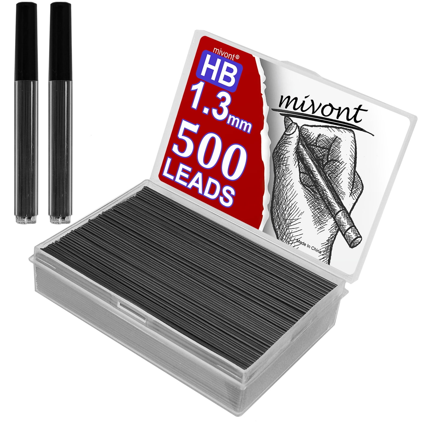 Mivont 500pcs 1.3mm HB Mechanical Pencil Refills, Black Automatic ...