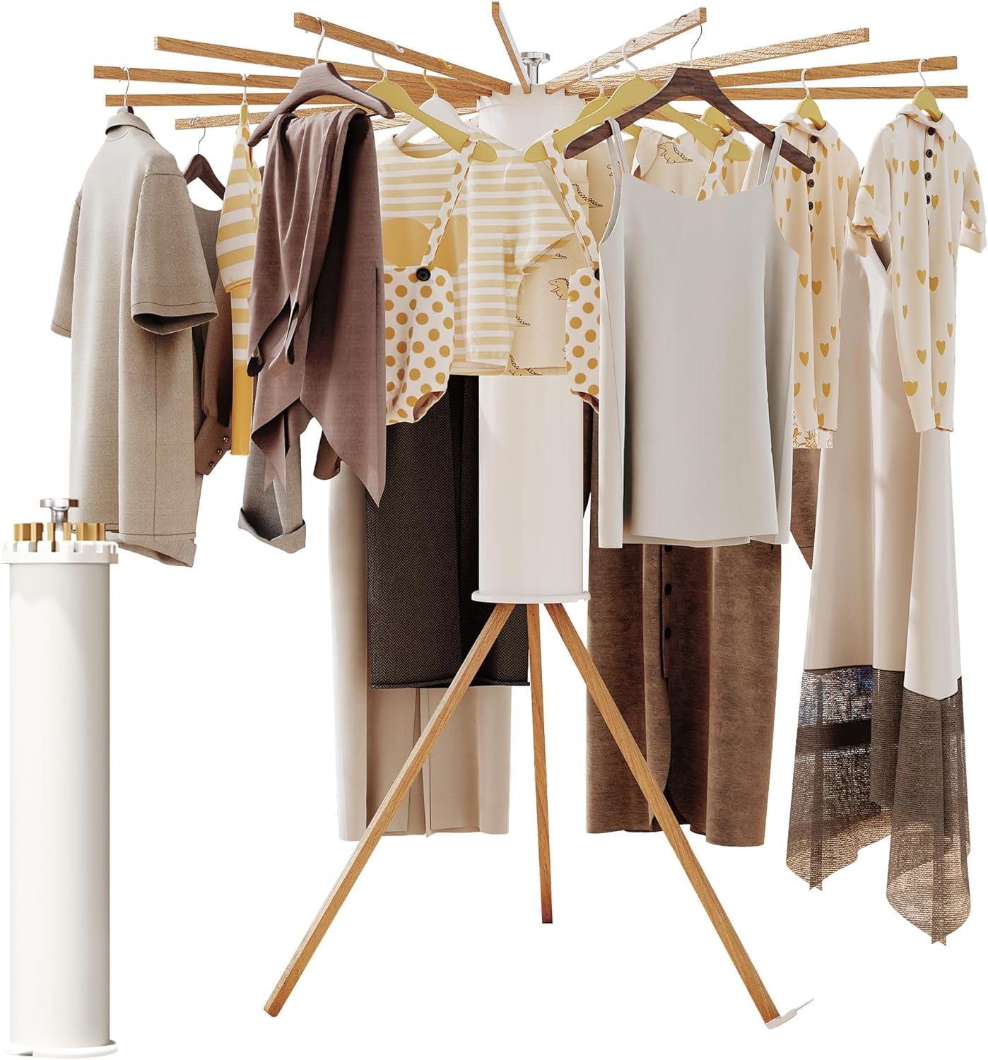 mjmkfhnc Tripod Clothes Drying Rack Drying Rack Clothing Foldable (16 ...