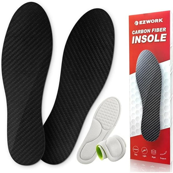 mjw001 Carbon Fiber Insoles, Carbon Fiber Foot Plate 1 Pair Rigid Shoe ...