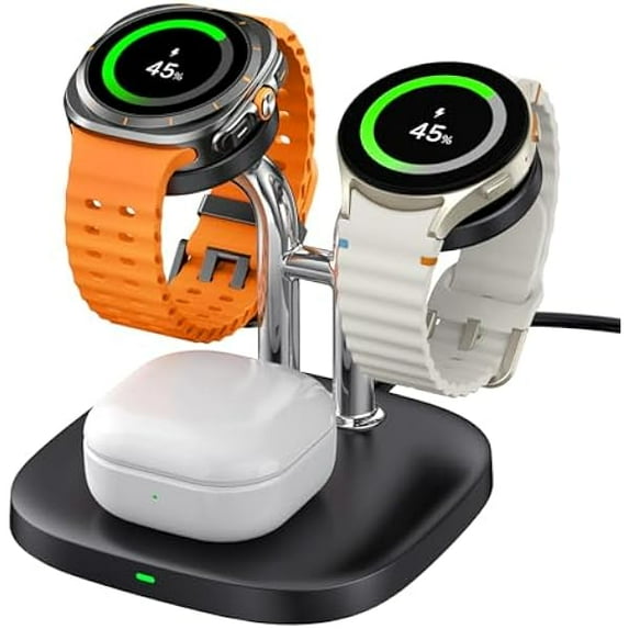 mjw001 Dual Watch Charger, 704S, 3 in 1 Wireless Charging Station for ...