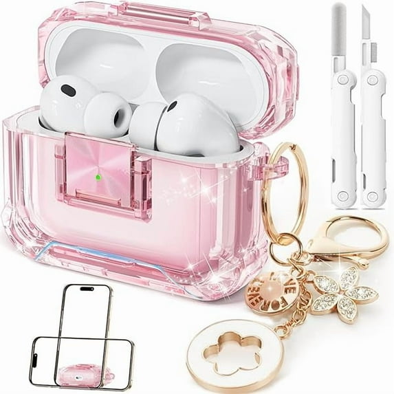mjw001 with Safety Lock for AirPods Pro 3 Case (2025),Clear Cases for ...