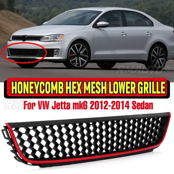 mk6 Car Honeycomb Hex Mesh Bumper Lower Racing Grills For VOLKSWAGEN ...