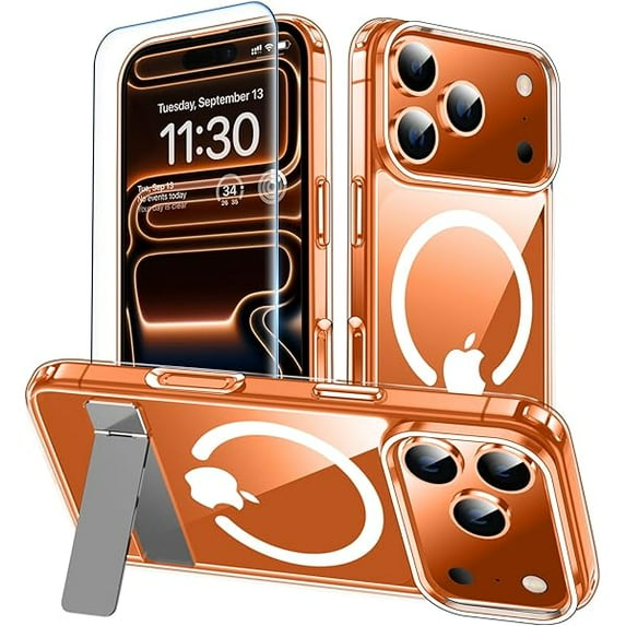 mlp001 for iPhone 17 Pro Case with Kickstand,[Compatible with Magsafe ...