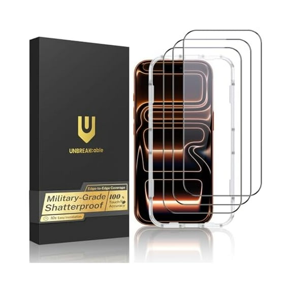 mlp001 for iPhone 17 Pro Max Screen Protector, 3-Pack Full Coverage ...