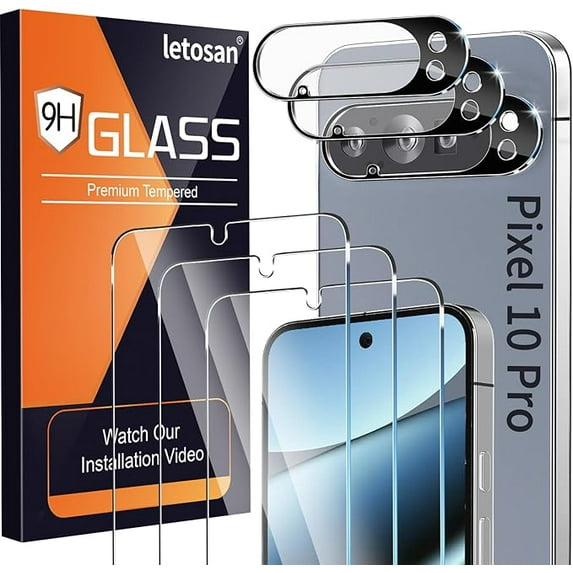 mlp002 3 Pack Glass Screen Protector for Google Pixel 10 Pro [6.3 inch ...