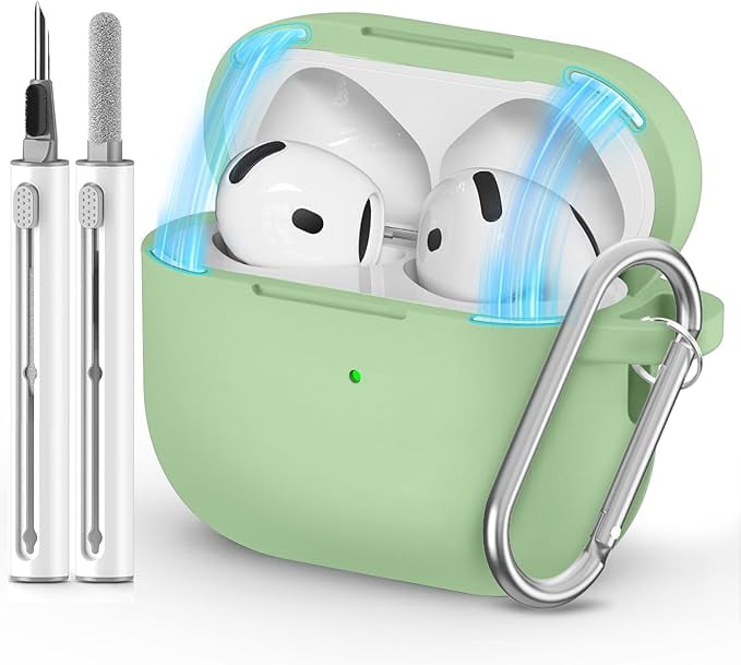 mlp002 for AirPods 4 Case 2024 with Magnetic Lid Lock,Soft Silicone ...
