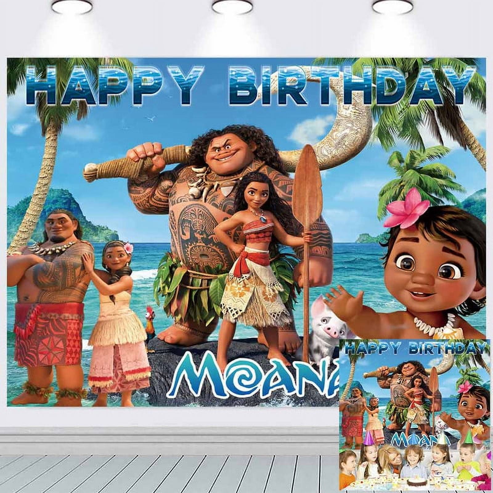 moana Backdrop Banner Party Supplies Poster Movie Theme Background for ...