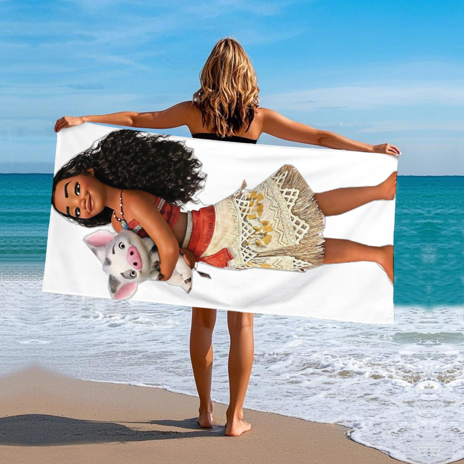 moana Gifts Beach Towel for Women Girl Birthday Inspired Fan Bath ...