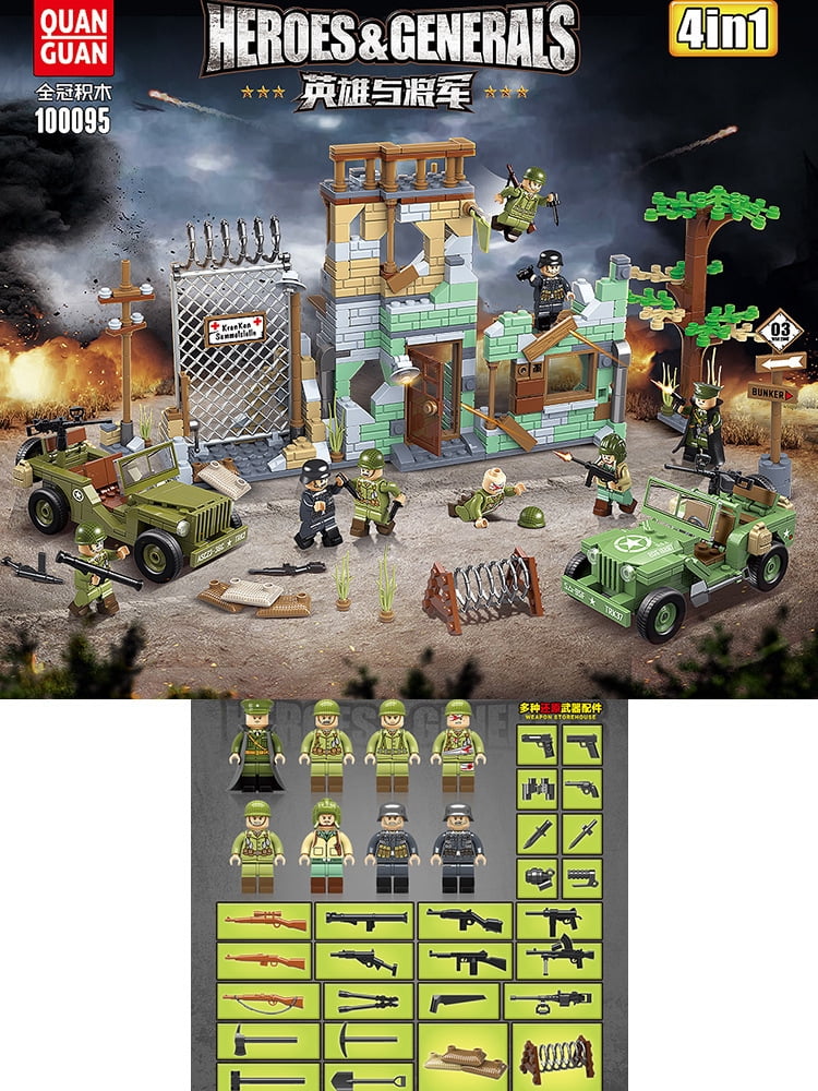 moc Building Blocks World War Ii SovieT KV-2 German Army Tiger T34 ...