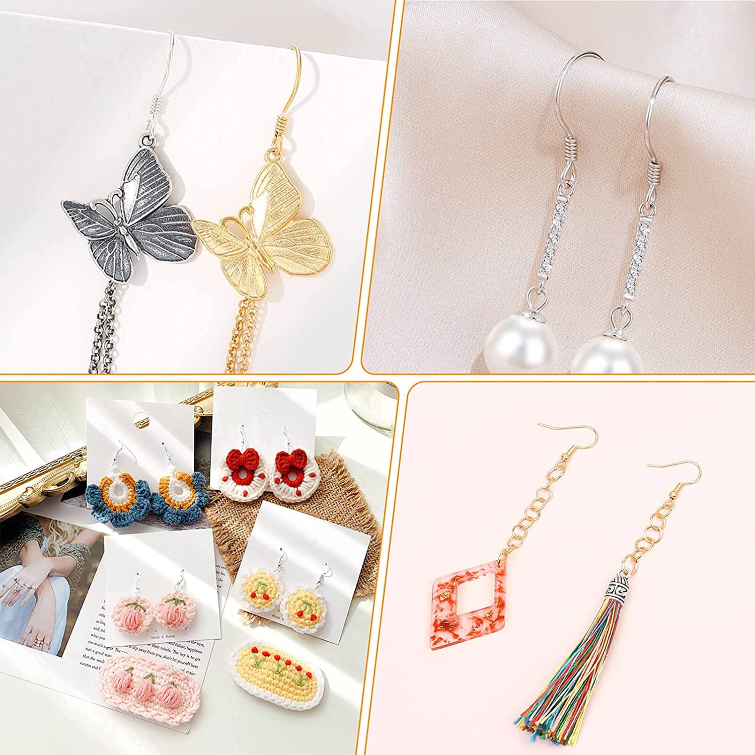 modacraft Hypoallergenic Earring Making Kit, 2000Pcs Jewelry Making ...
