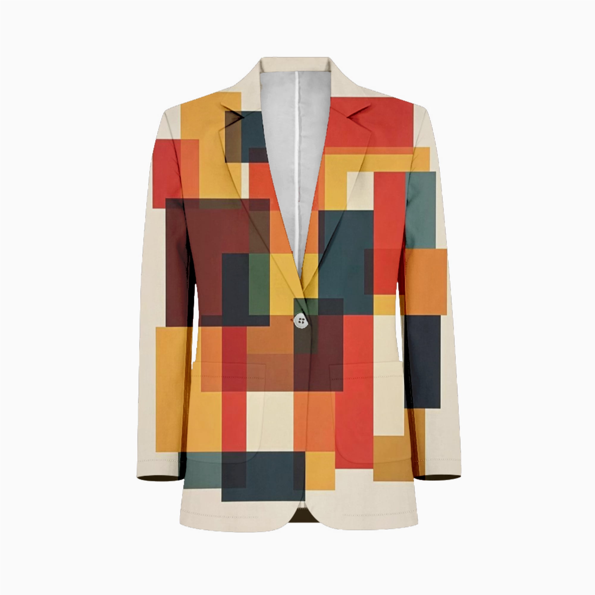 modern art Colorful squares Geometric Customized Men's Suits full man ...