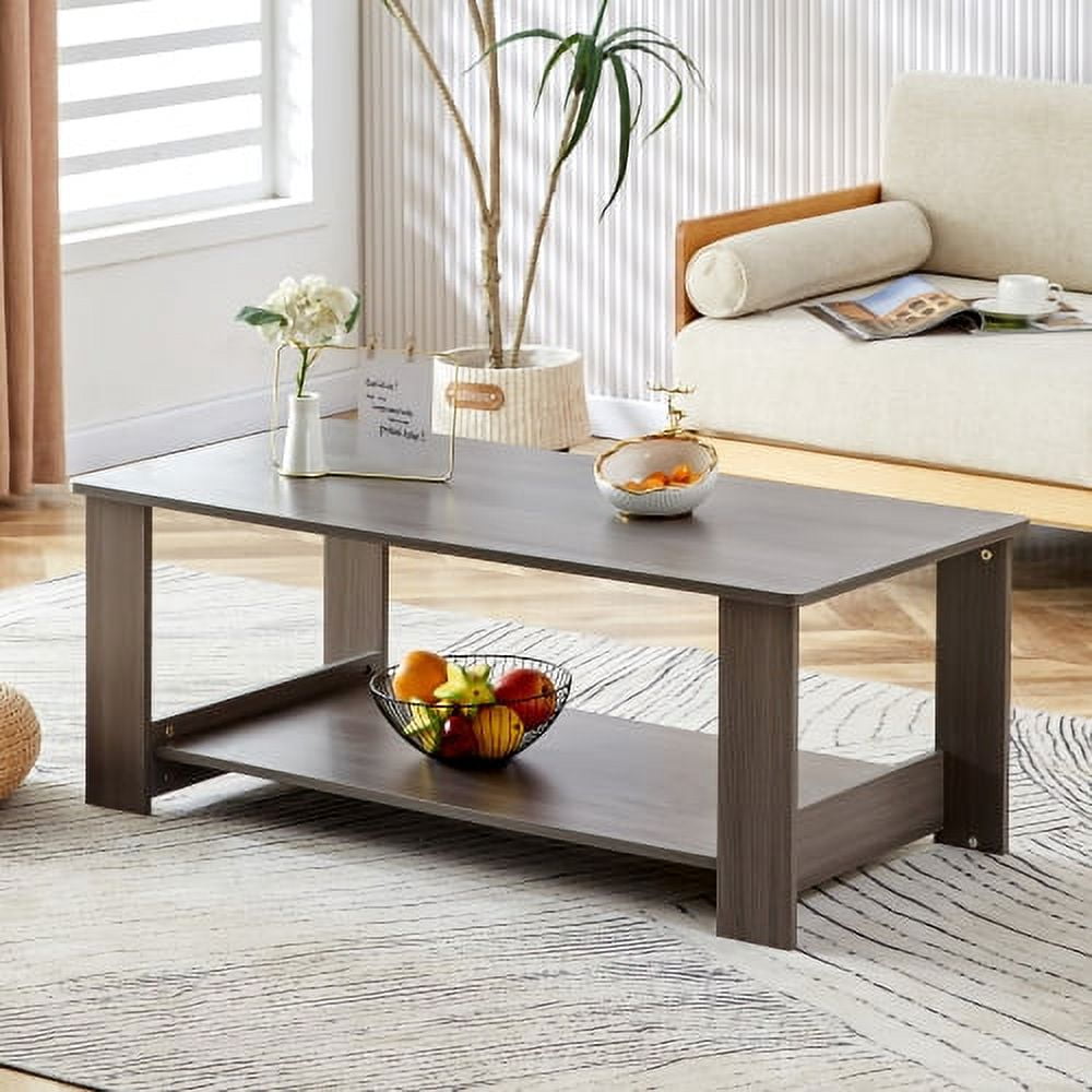 A modern and practical gray textured coffee table,tea table.Double ...