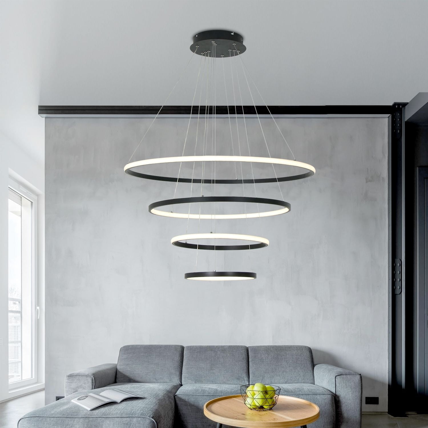modo lighting Modern LED Integrated Smart Dimmable Chandelier Pendant ...