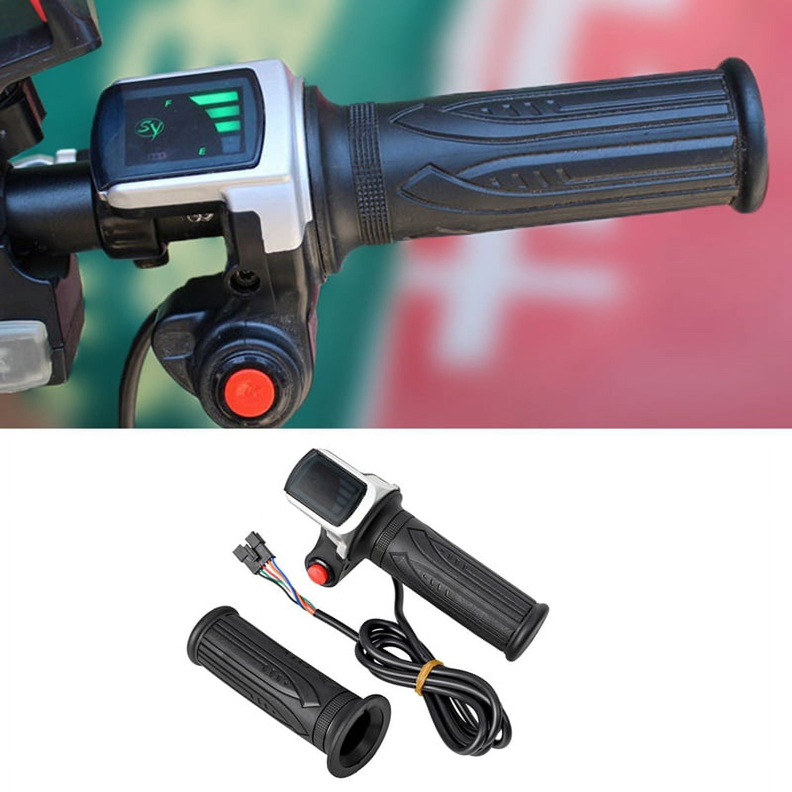 mogui Universal Electric Bike Throttle with LCD Display Handle Throttle ...
