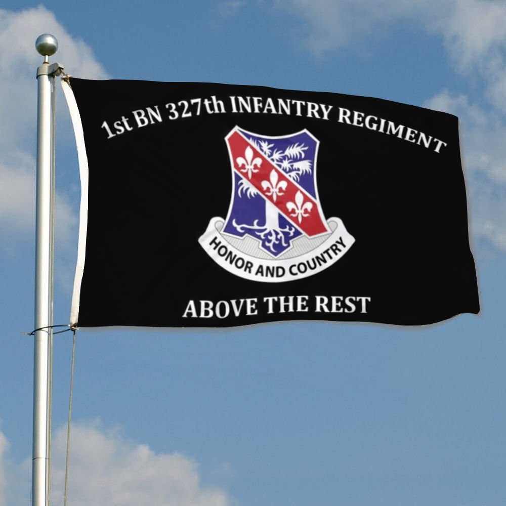 mokarier 1st BN 327th Infantry Regiment Flag Above the rest Flag Banner ...
