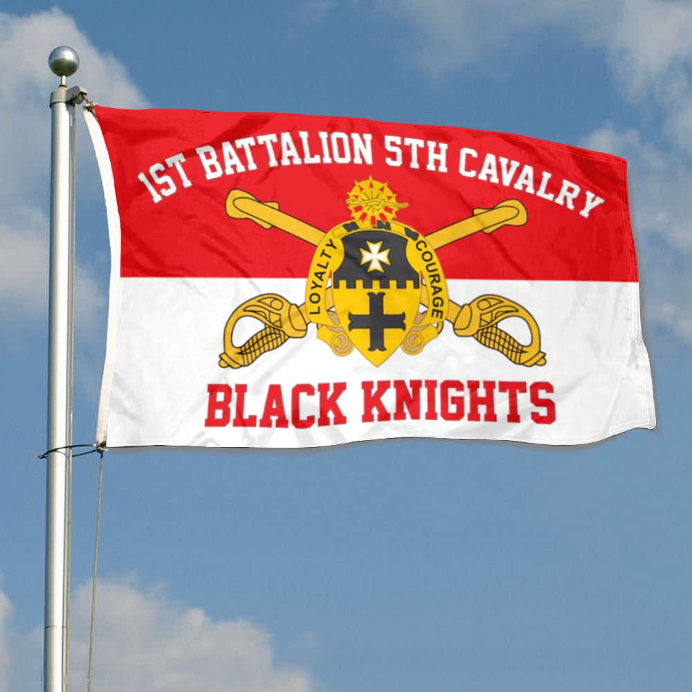 mokarier 1st Battalion 5th Cavalry Flag Black Knights Flag Banner ...