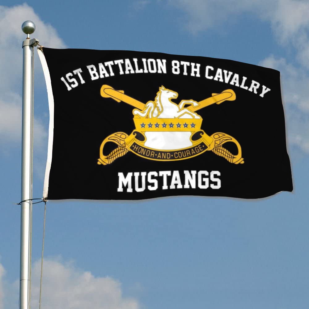 mokarier 1st Battalion 8th Cavalry Flag Mustangs Flag Banner Outdoor ...