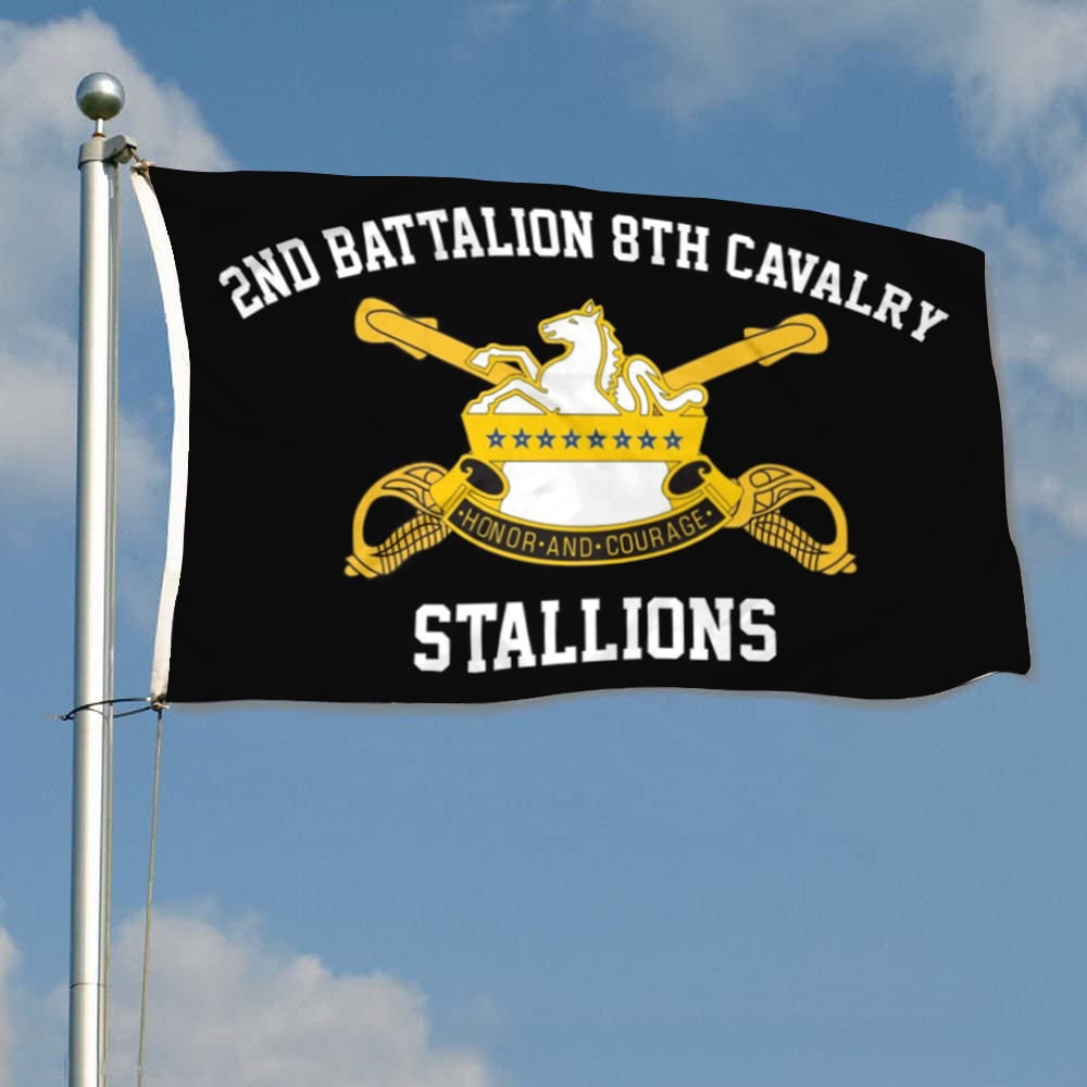 mokarier 2nd Battalion 8th Cavalry Flag Stallions Flag Banner Outdoor Indoor Decoration Flag ...