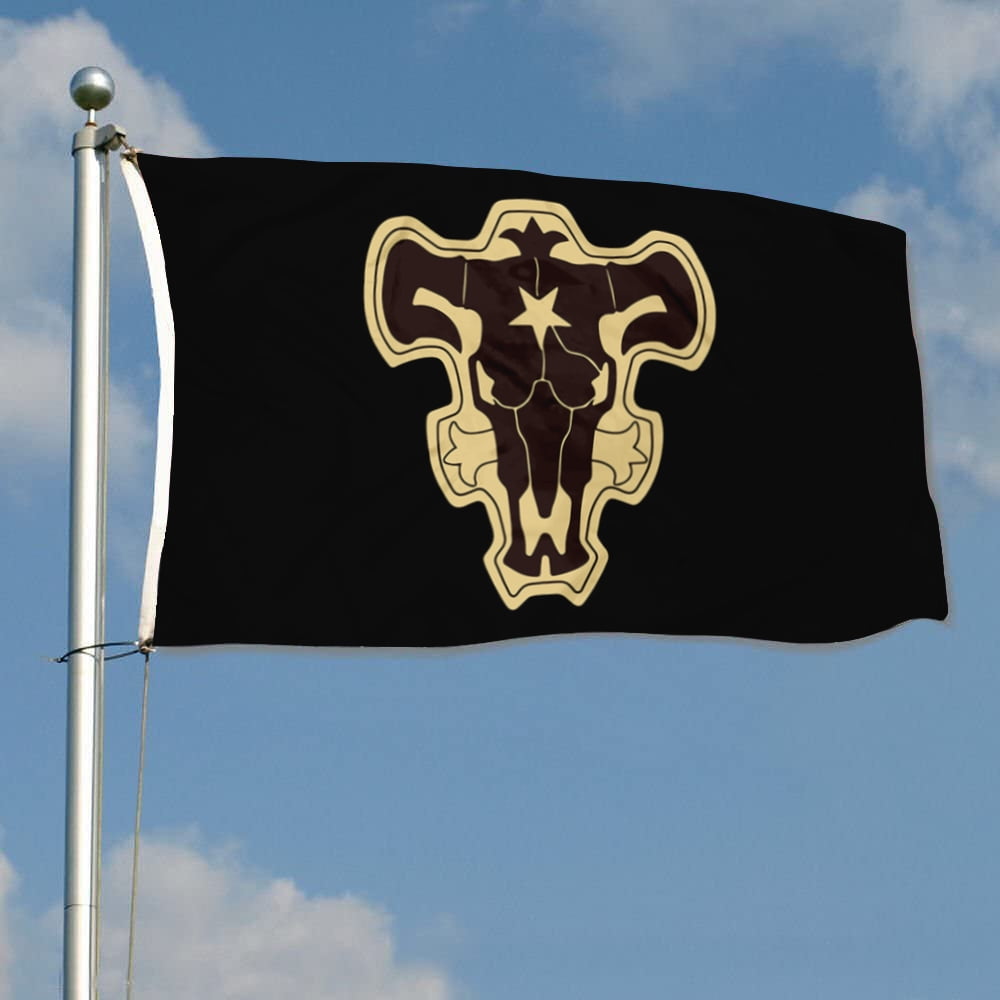 mokarier Black Clovers Black bulls Flag Banner Outdoor Indoor ...