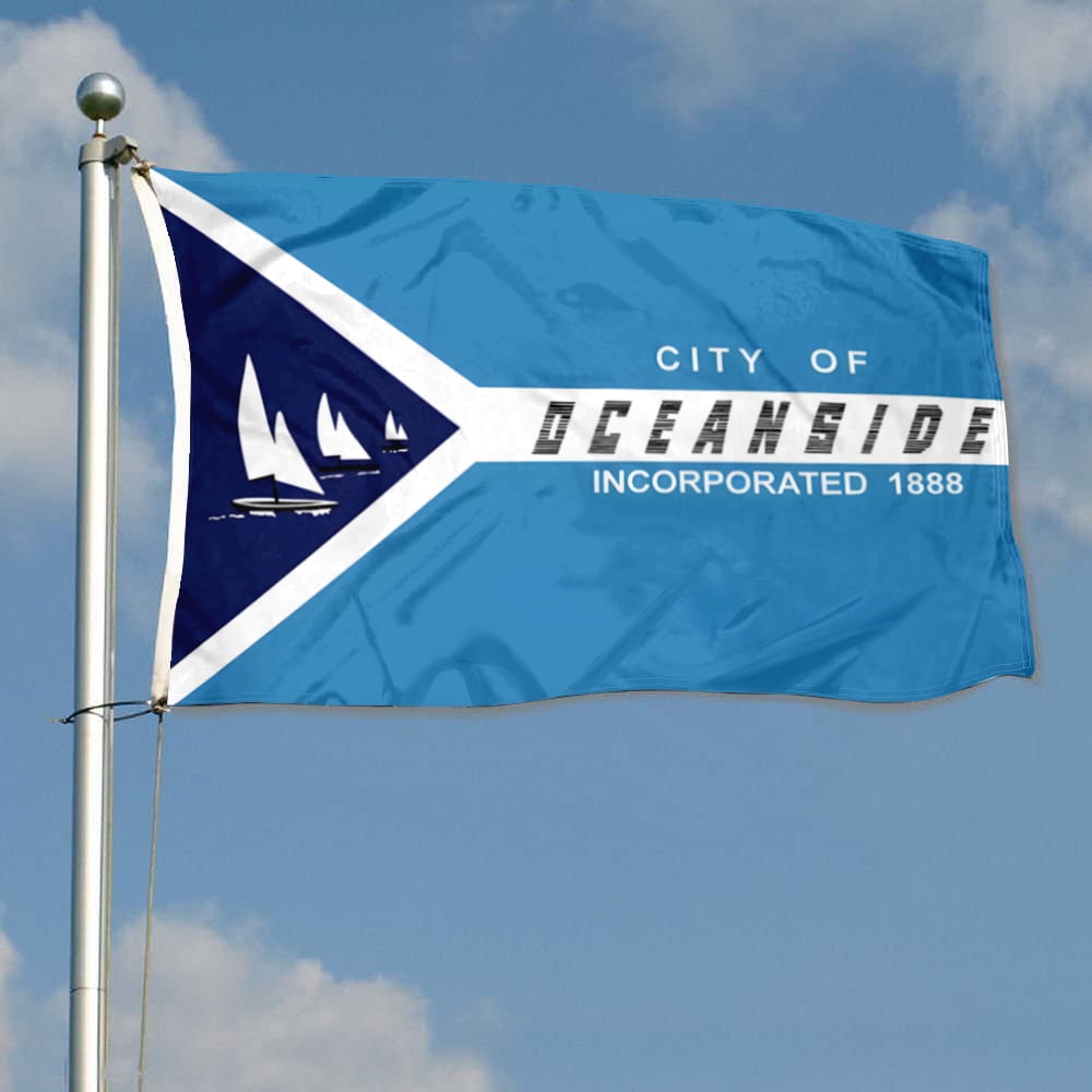 mokarier City of Oceanside Flag Banner Outdoor Indoor Decoration Flag ...