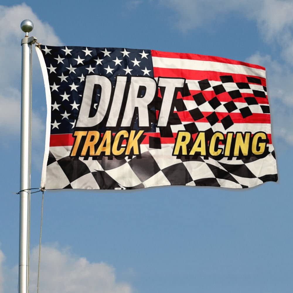 mokarier Dirt Track Racing Flag Banner Outdoor Indoor Decoration Flag ...