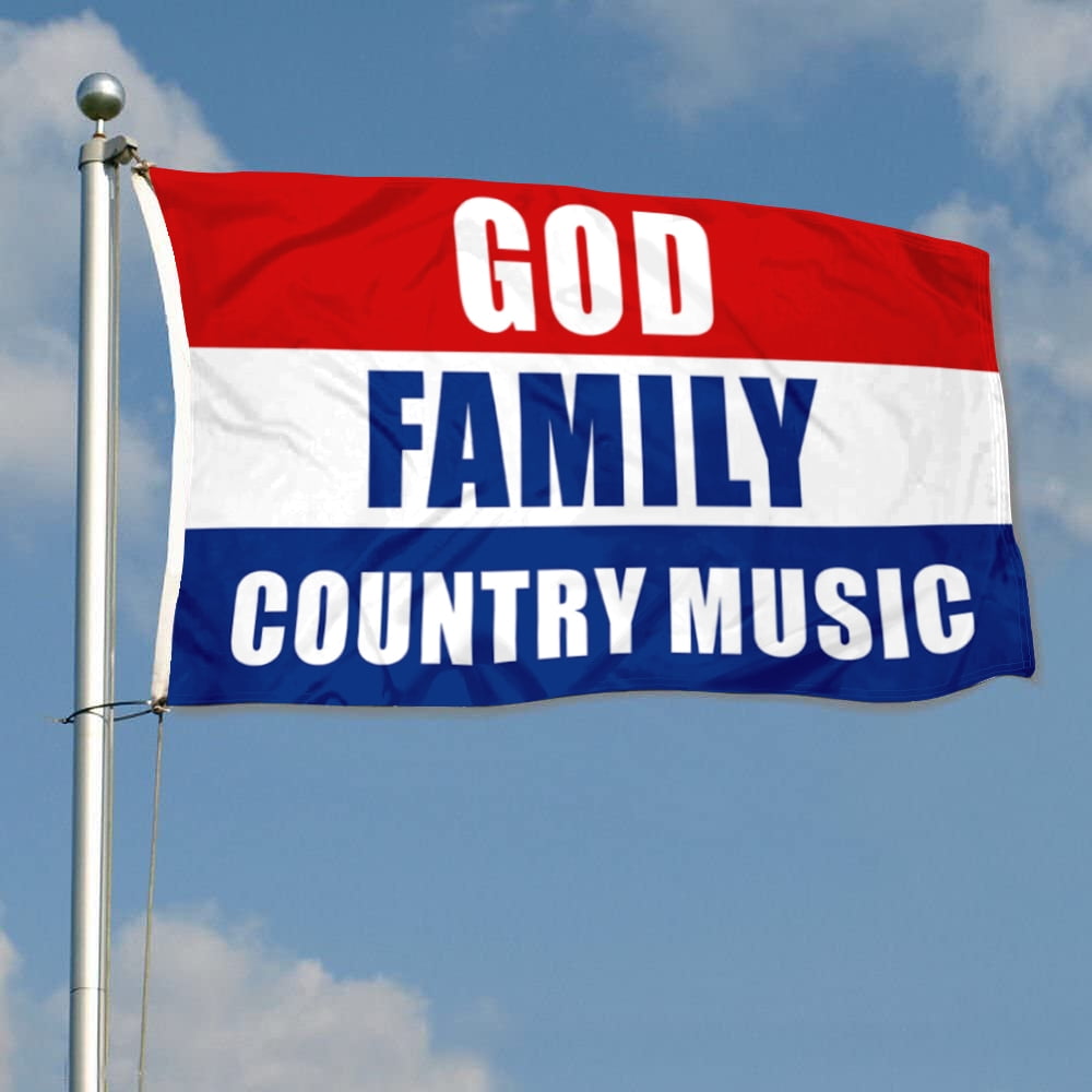 mokarier God Family Country Music Flag Banner Outdoor Indoor Decoration ...