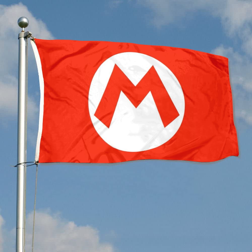 mokarier Mario emblem Flag Banner Outdoor Indoor Decoration Flag ...