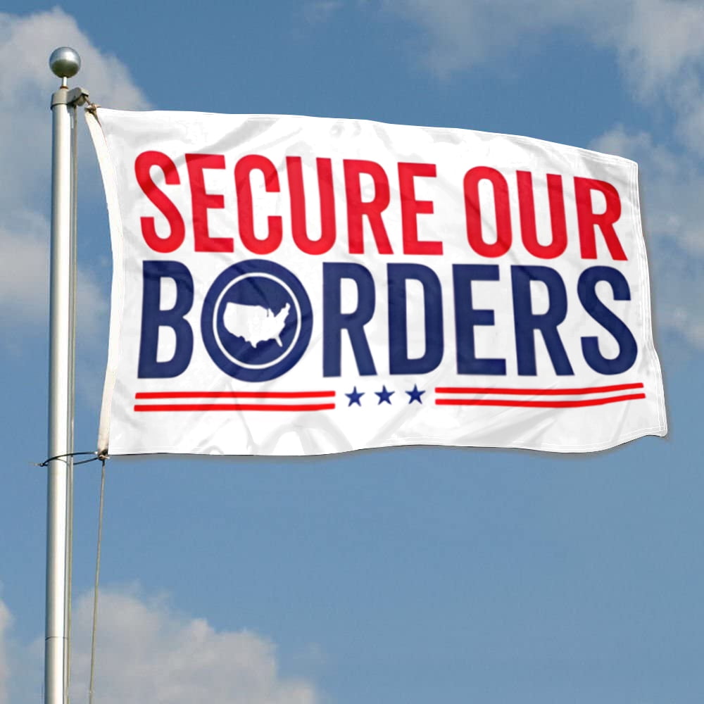 mokarier Trump Secure Our Borders MAGA Flag Banner Outdoor Indoor ...