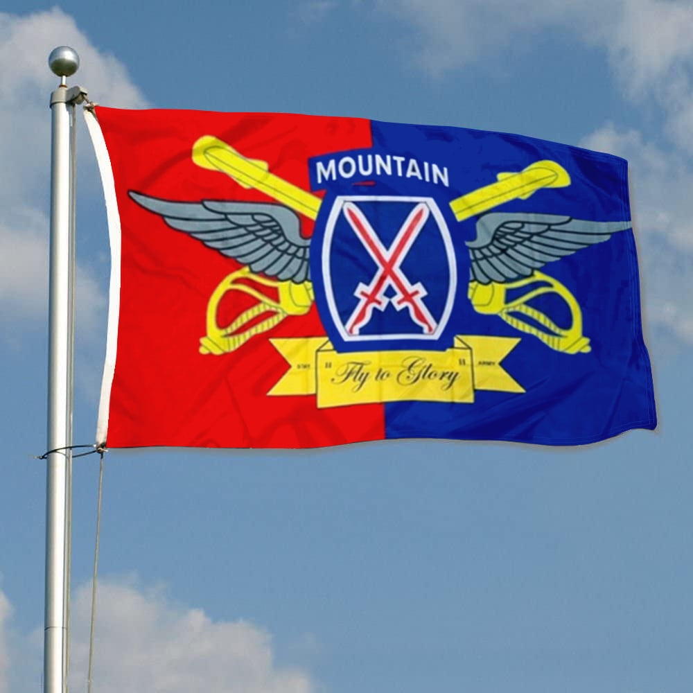 mokarier US Army 10th Mountain Division Flag Fly To Glory flag banner ...