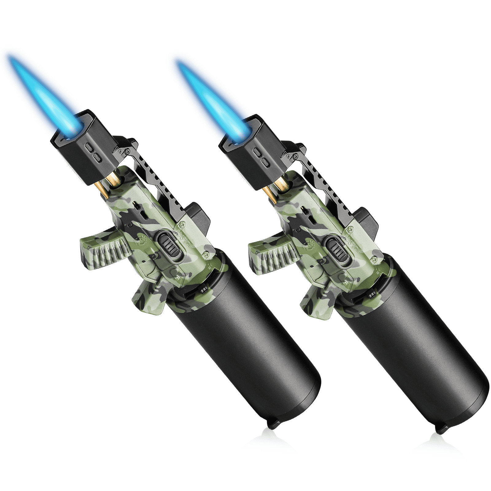 mollie 2 Pack Butane Torch, Refillable Kitchen Torch Lighter with ...