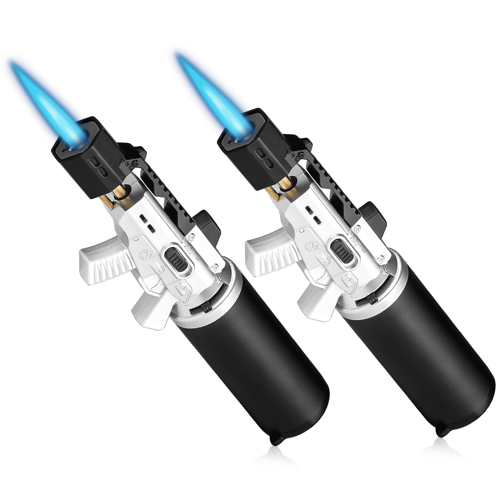 mollie 2 Pack Butane Torch, Refillable Kitchen Torch Lighter with ...