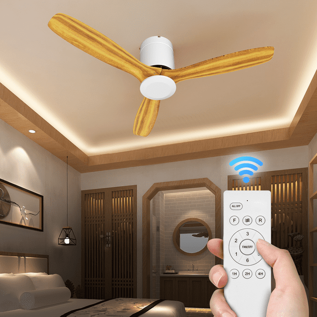 mollie 52" Ceiling Fan with Remote Control, Indoor Outdoor Ceiling Fan ...