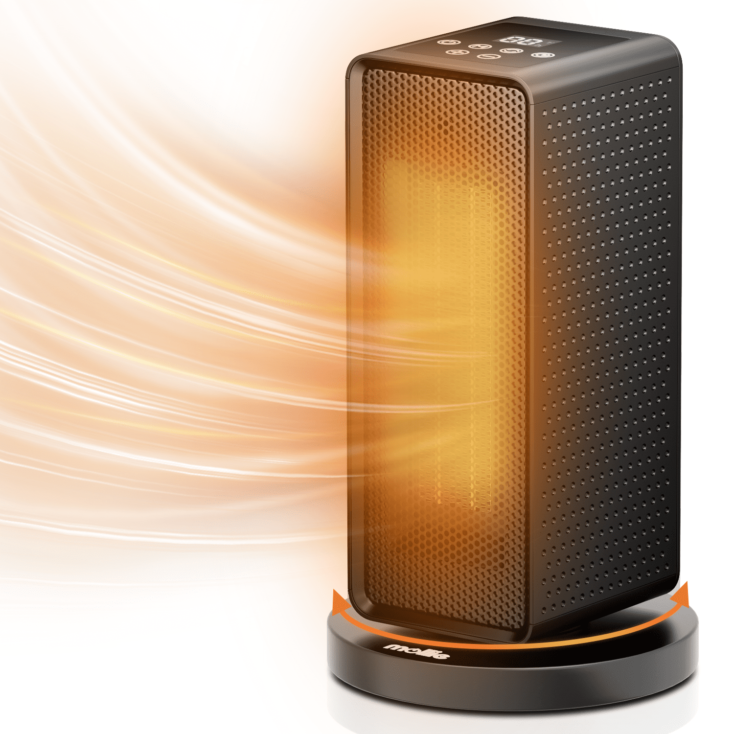 Mollie LCD Display Space Heater, 1200W Portable Electric PTC Heater ...