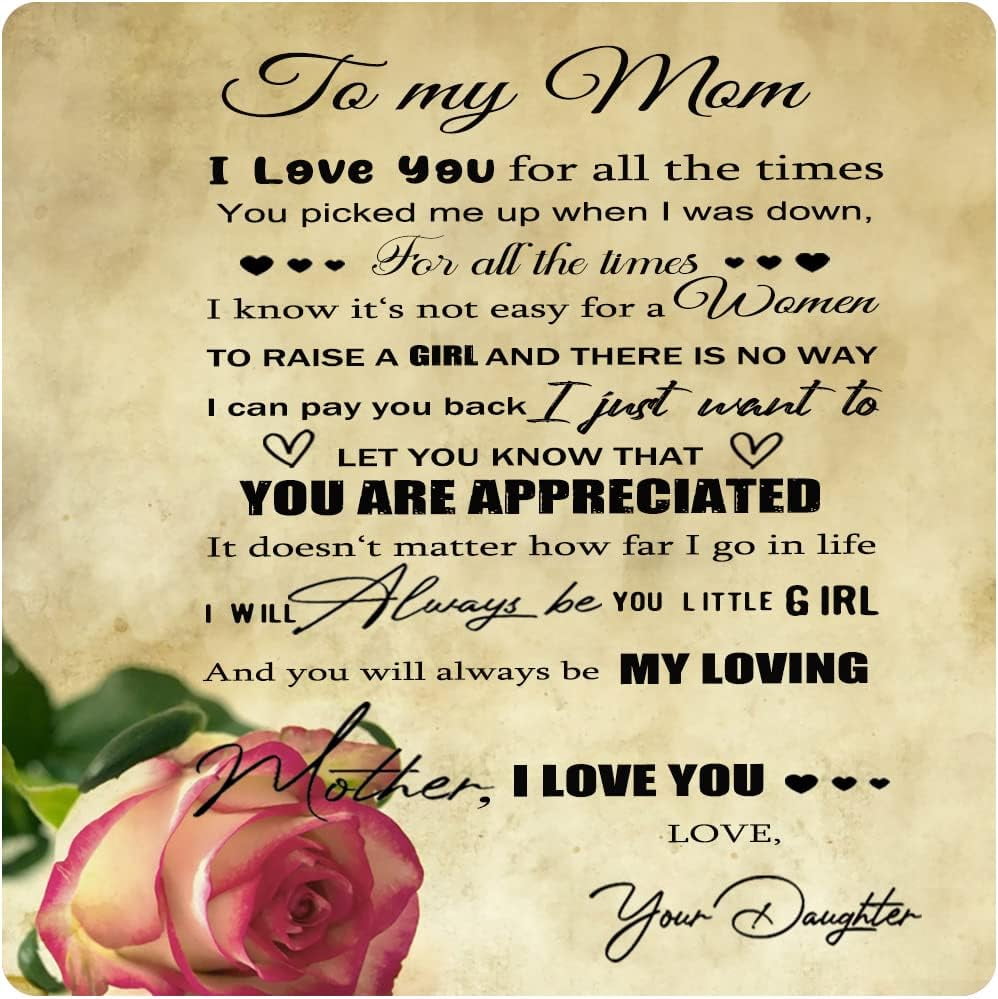 to My mom from Daughter Metal Tin Sign,Birthday Gifts for Mum,Mom Gifts ...