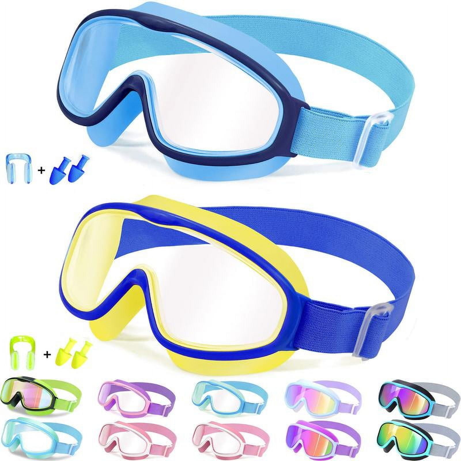 [momhack] Kids Goggles with Comfort Fabric Strap, Kids Swim Goggles ...