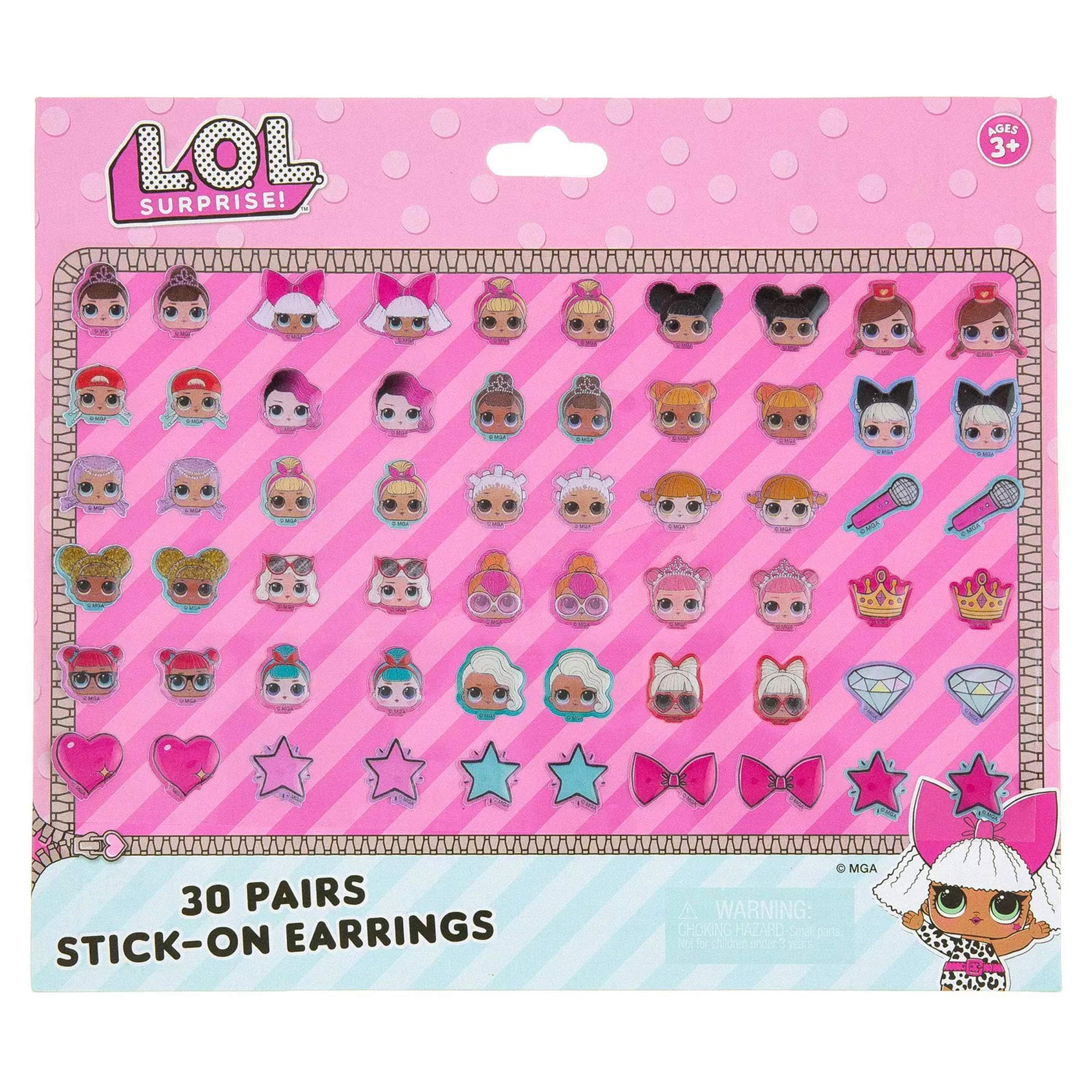 LOL Dolls Sticker Earrings (24 Pair) Earrings Stickers, Birthdays ...