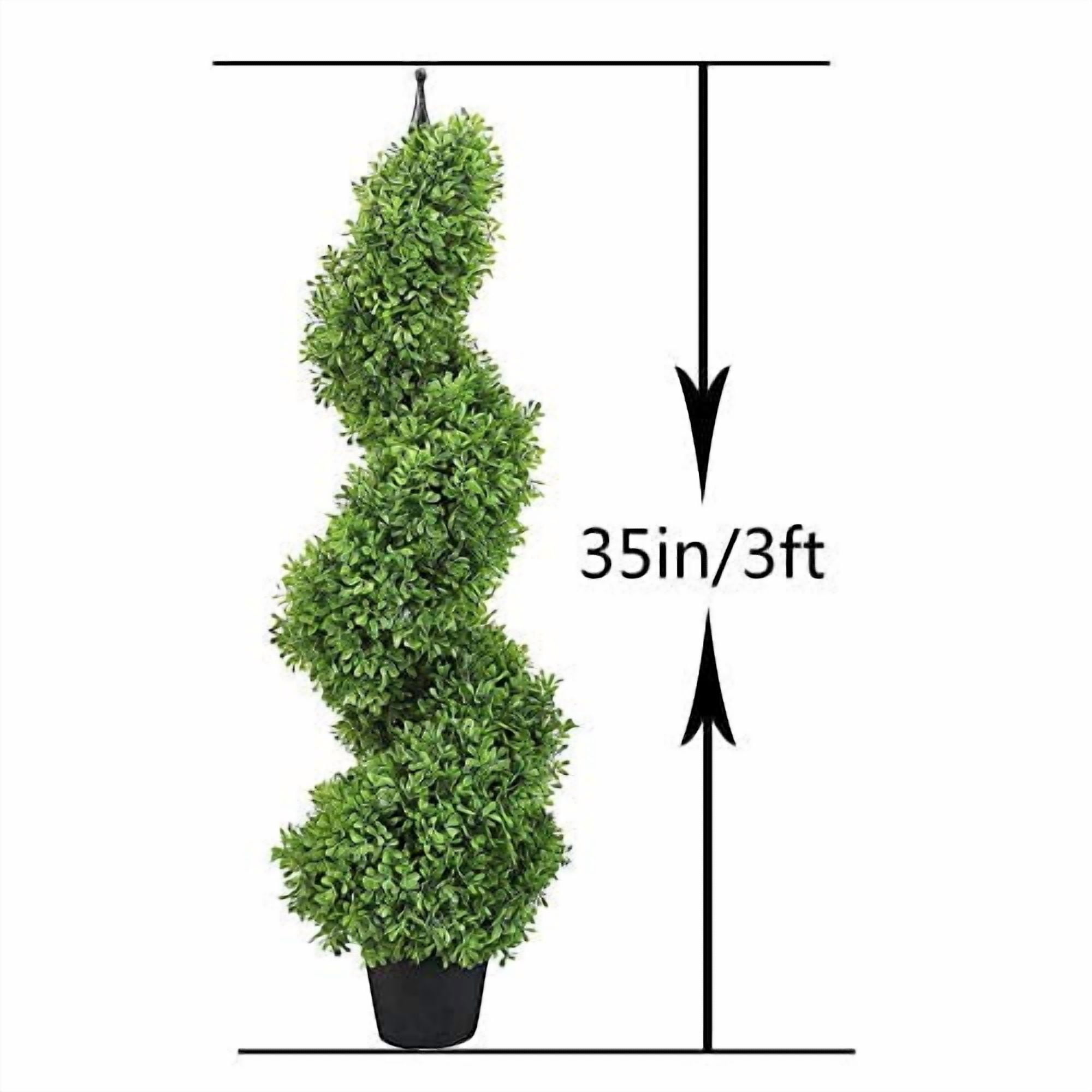 momoplant Artificial Boxwood Plant Topiary Tree 35inch Fake Feaux ...