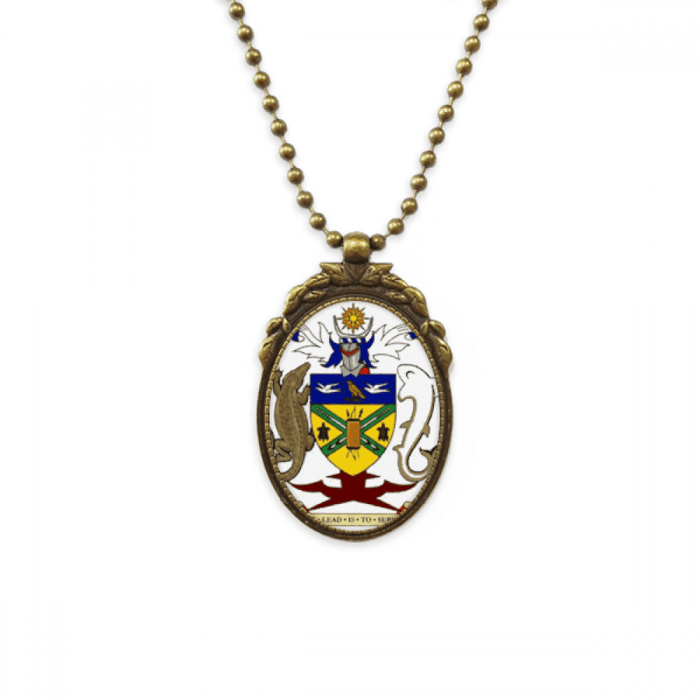 mon islands national emblem antique necklace vintage bead pendant ...
