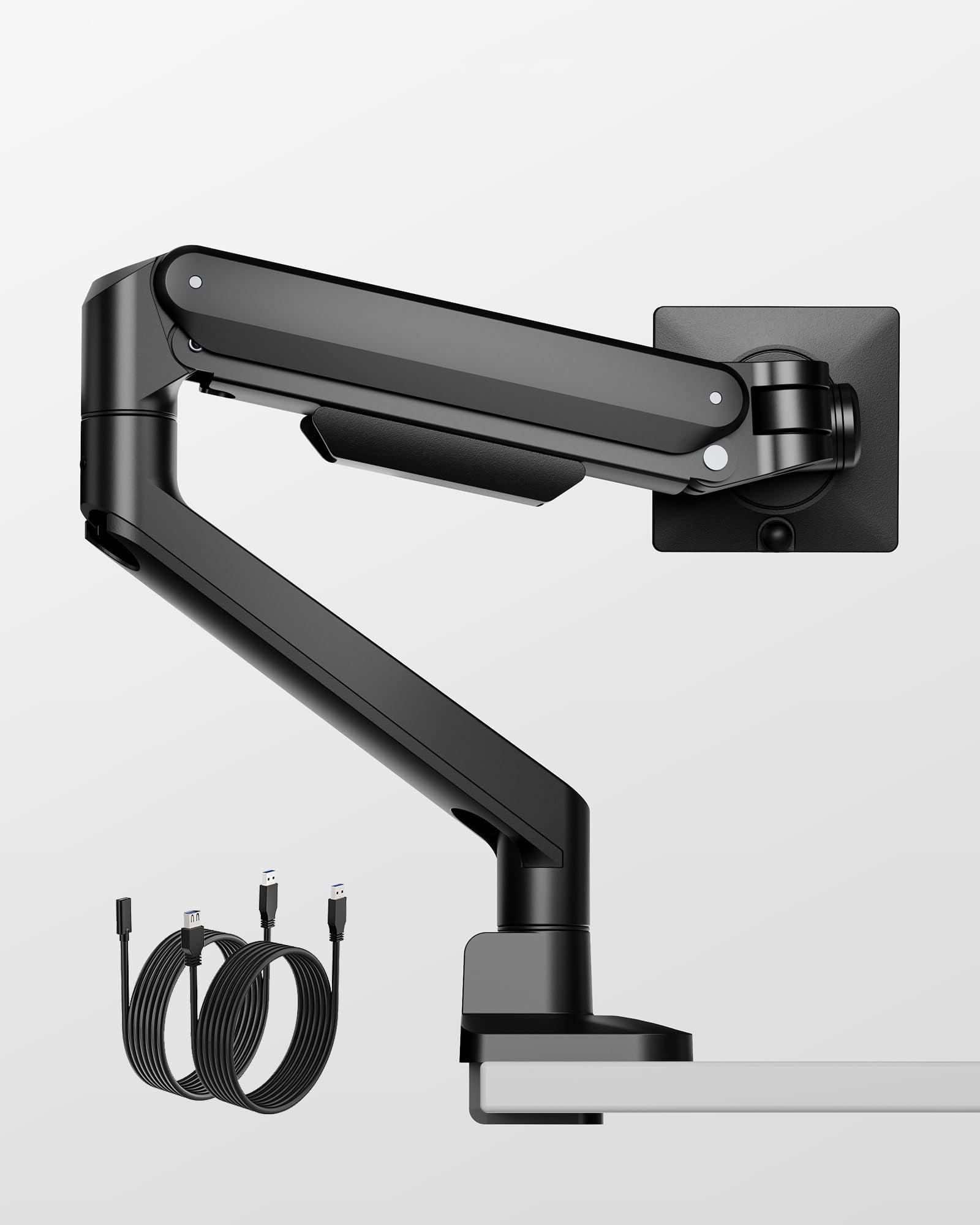 monTEK Deluxe Monitor Arm with USB A/C up to 40 Inch Holds 26.4 lbs ...