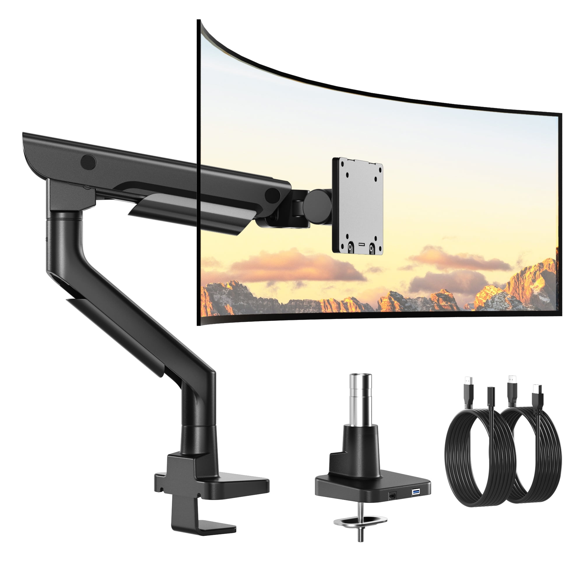 monTEK Sleek Aluminum Monitor Arm for 17–57” Ultrawide Screens up to 59 ...
