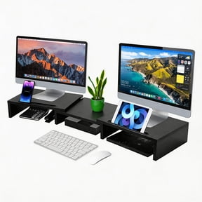Dual Monitor Computer Desk