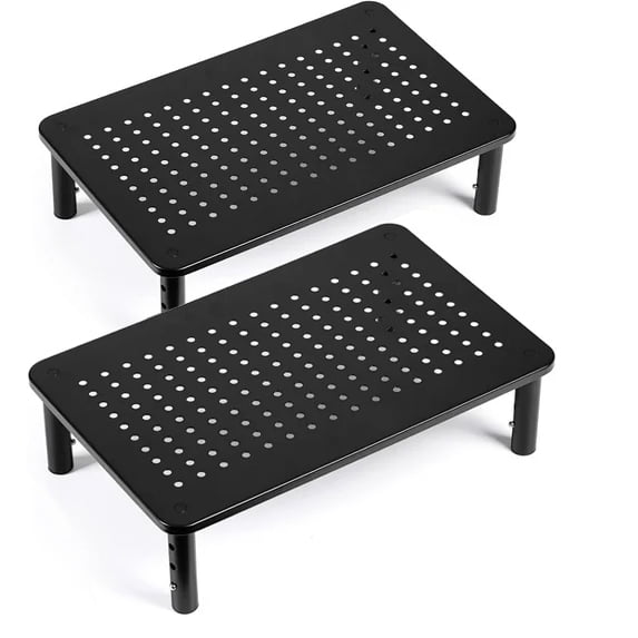 Behome 2 Pack Monitor Stand, Desk Monitor Riser 3 Height Adjustable ...